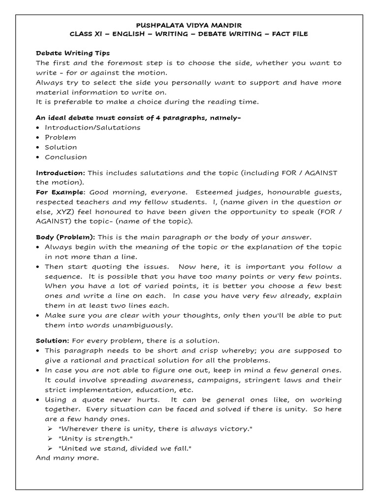 Debate | PDF | Self-Improvement