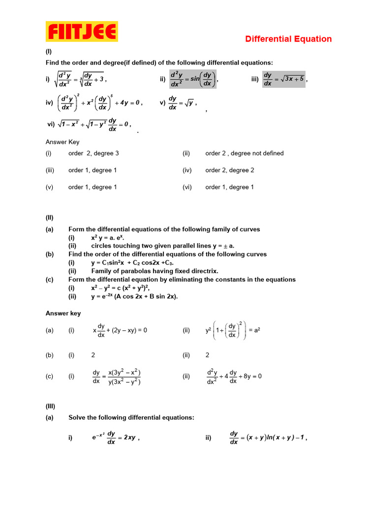 Differential equation | PDF | Differential Geometry | Mathematics
