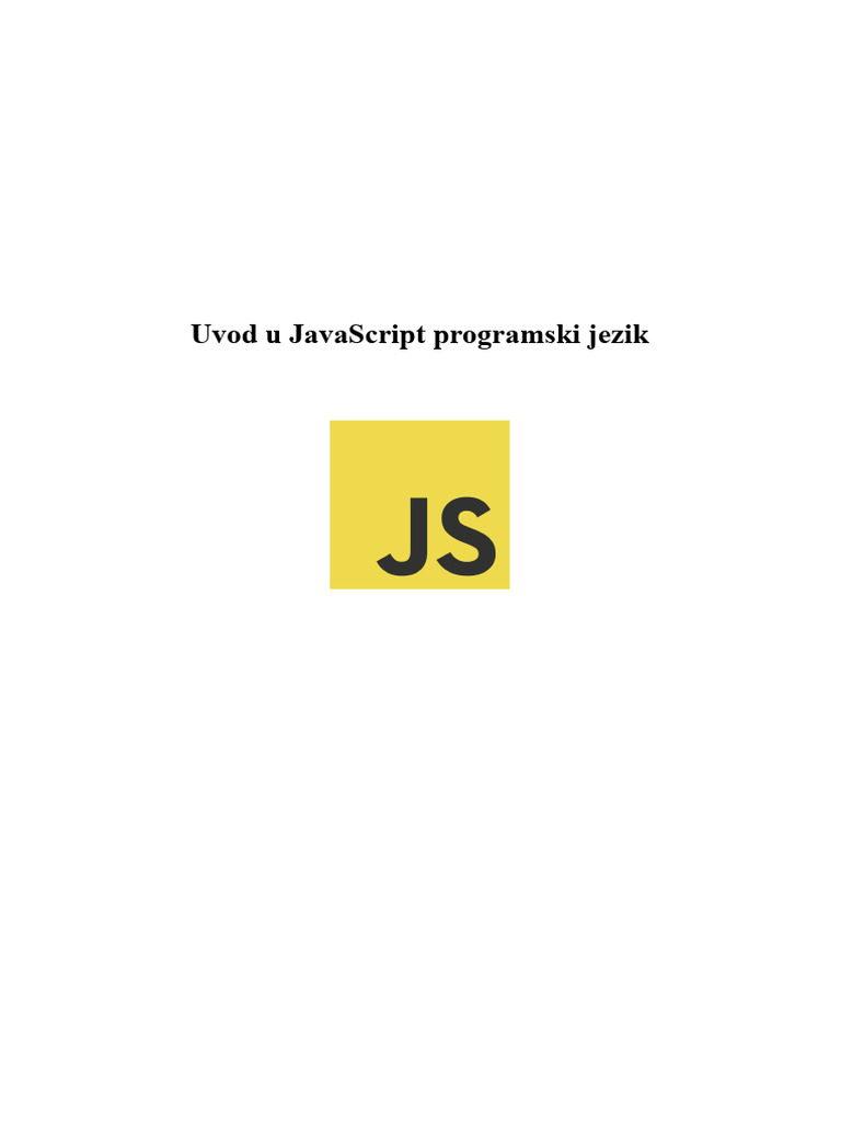 Uvod - U - JS - Programski Jezik | PDF