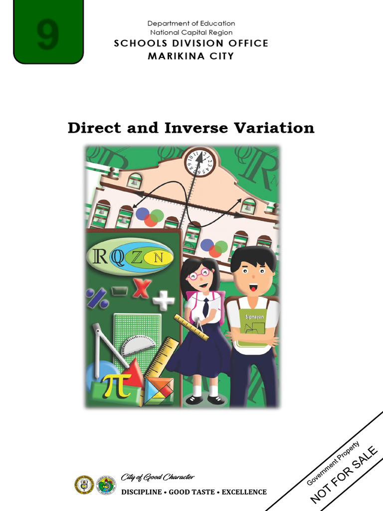 Grade 9 Math: Direct & Inverse Variation | PDF | Variable (Mathematics ...