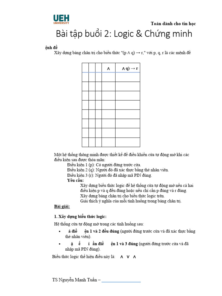 Toan Tin Buoi2 BaiGiai TrenLop | PDF
