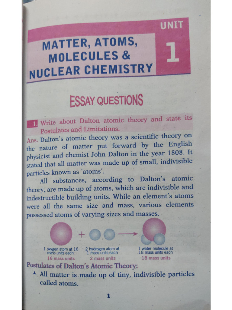 Chemistry Unit 1 | PDF