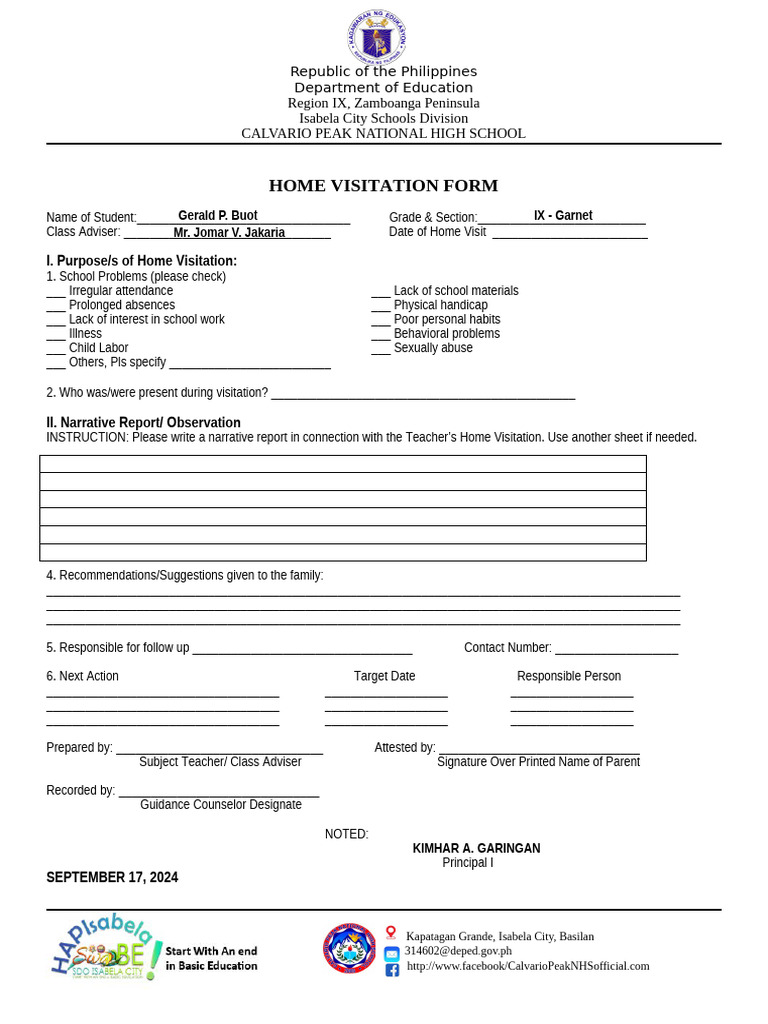cpnhs_HOMEVISITFORM | PDF