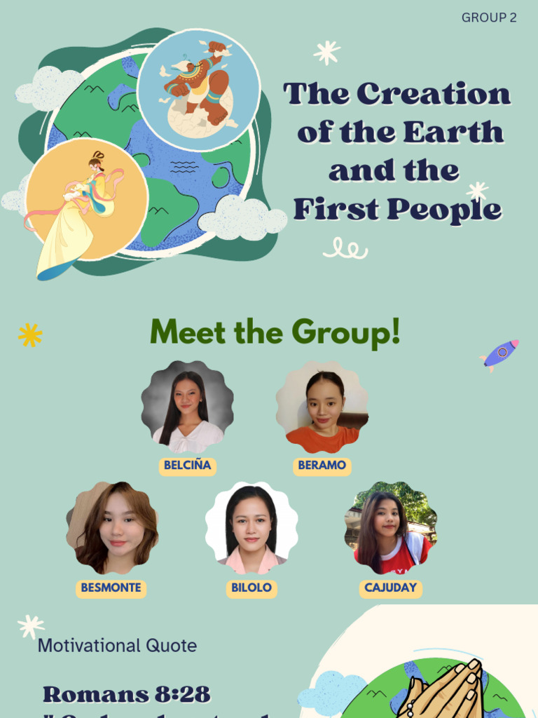 Exploring Creation Myths Education Presentation in Green Blue Friendly ...