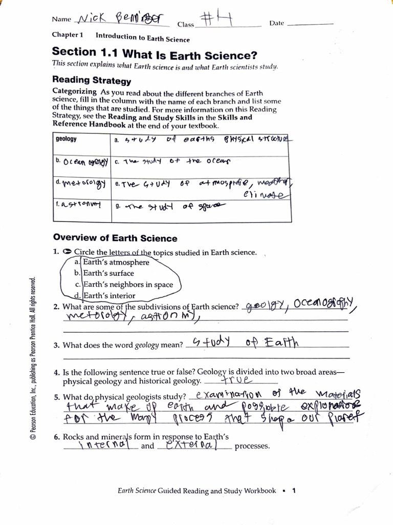 1.1 Intro To Earth Science | PDF | Earth Sciences | Nature