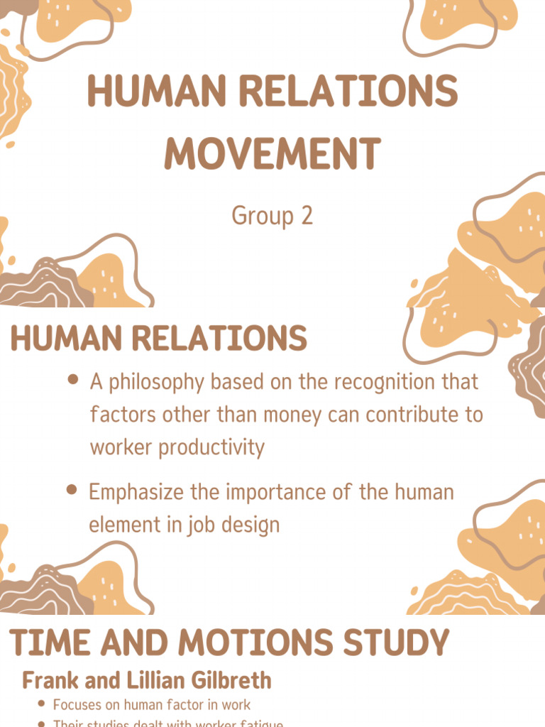 Group 2 Human Relations Movement. 1 | PDF
