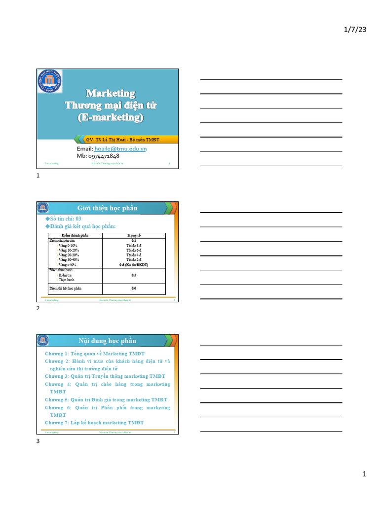 E-marketing Full 2023_Dr Le Thi Hoai | PDF