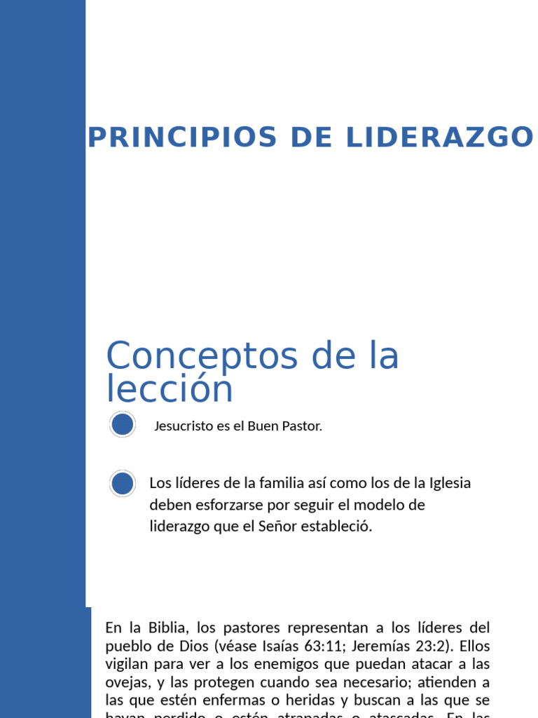 PRINCIPIO DE LIDERAZGO Lección 3 Y 4.pptx - 20240904 - 214038 - 0000 | PDF | Amor | Cristo (título)