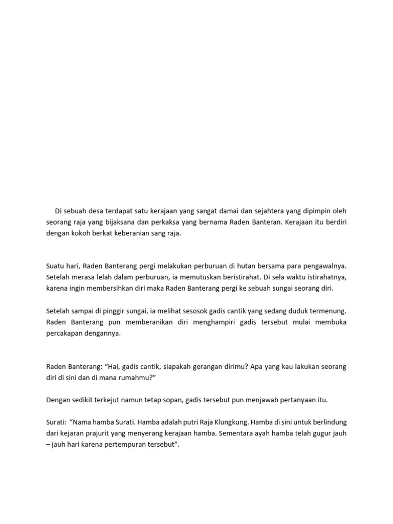 Drama Asal Usul Banyuwangi - Kel 3 - B.indo | PDF