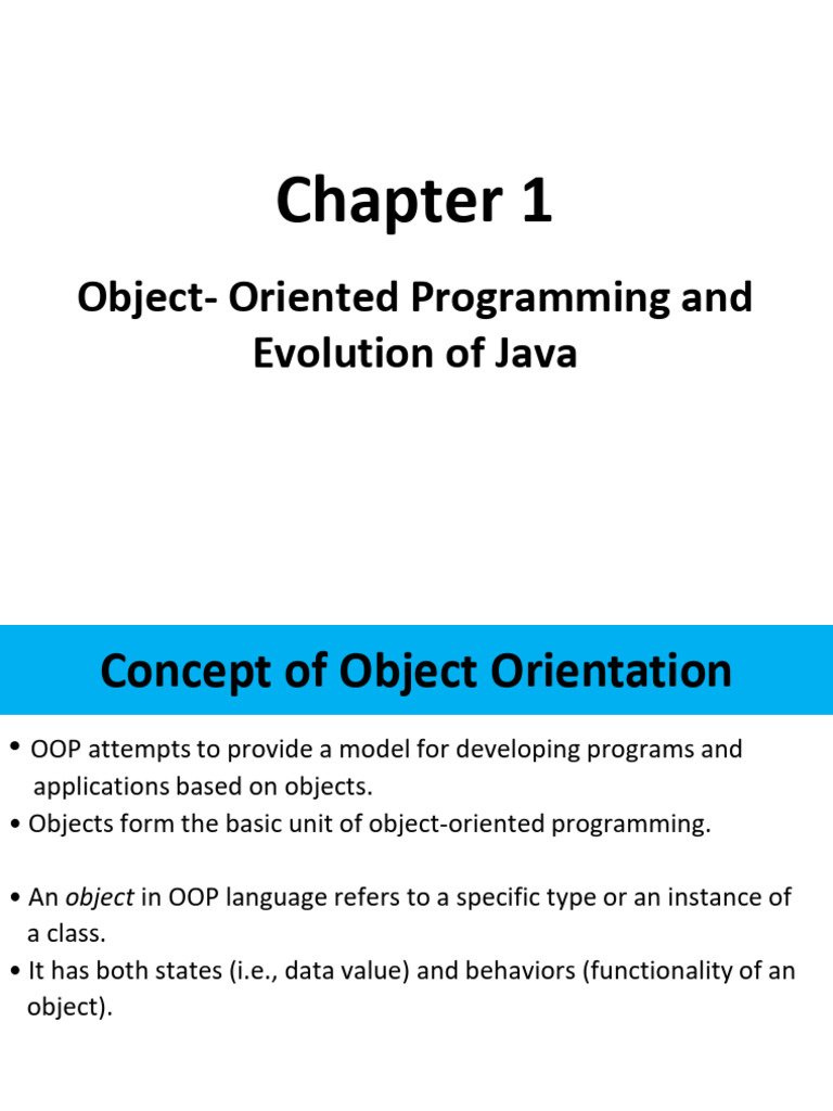Objected Oriented Introduction_Chapter_1 | PDF | Object Oriented ... Objected Oriented Introduction_Chapter_1 | PDF | Object Oriented ...