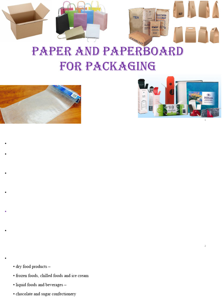 Paper and Paperboard Packaging | PDF | Paperboard | Paper