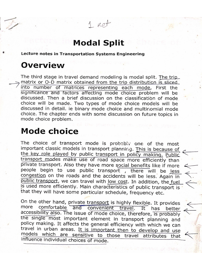 Modal Split | PDF