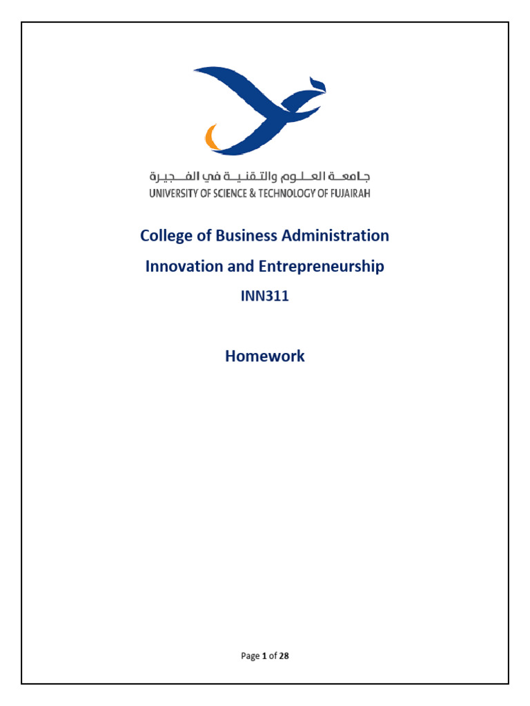 Innovation and Entrepreneurship Homework - Krutika Yasvant | PDF ...