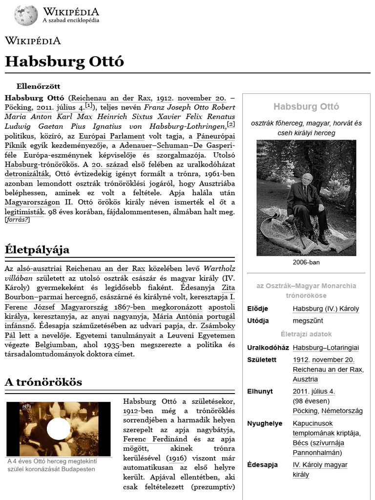 Habsburg Ottó | PDF