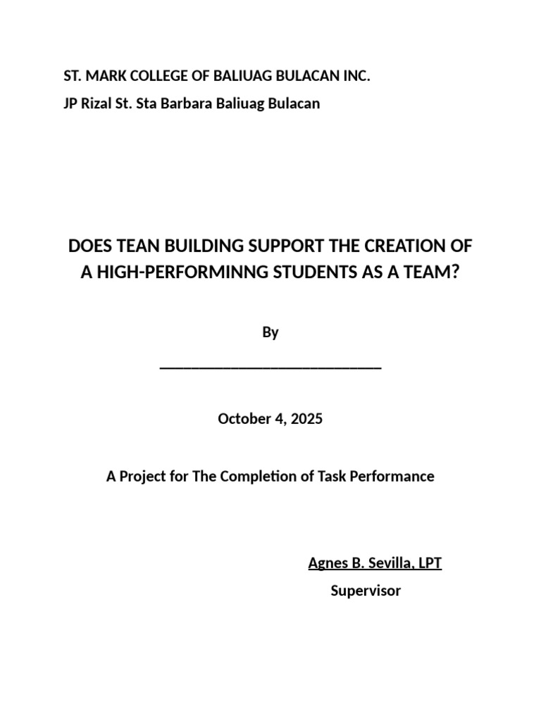 JHS TEAM BUILDING Pattern and Questions | PDF | Career & Growth | Business