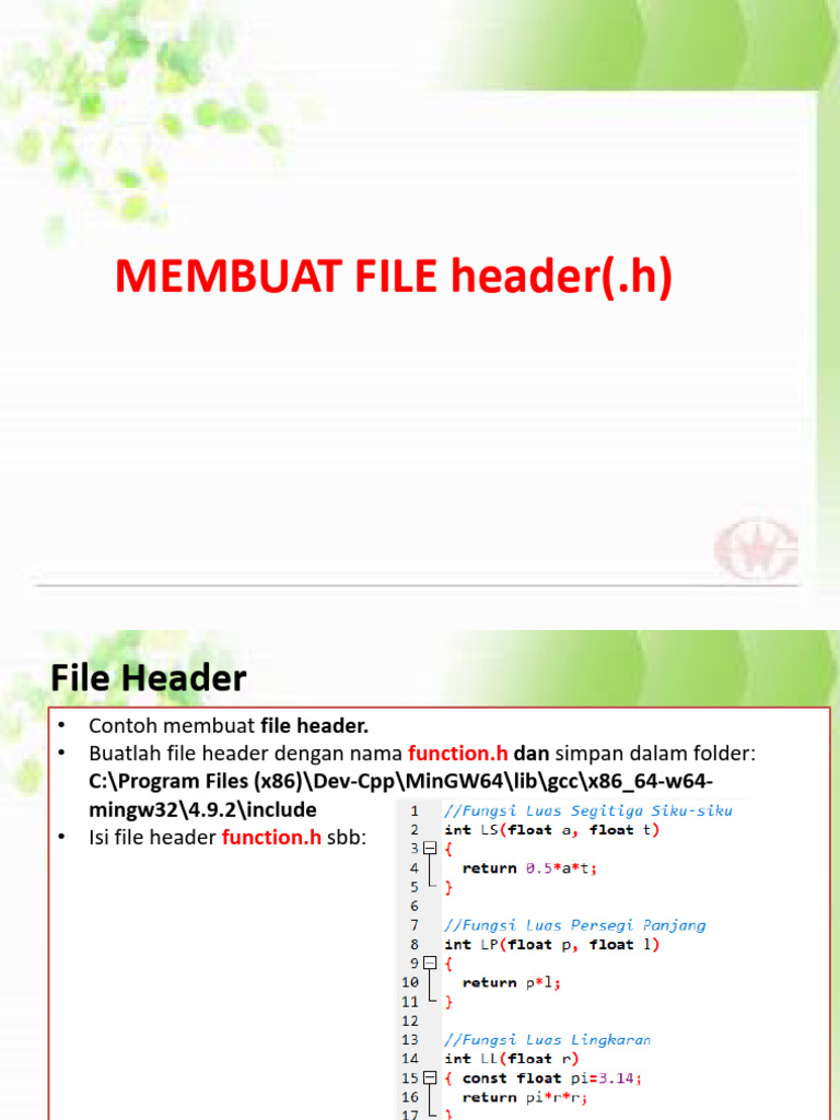 Panduan Membuat File Header C++ | PDF | Komputer