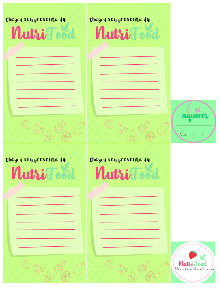 Bilhete Nutri | PDF
