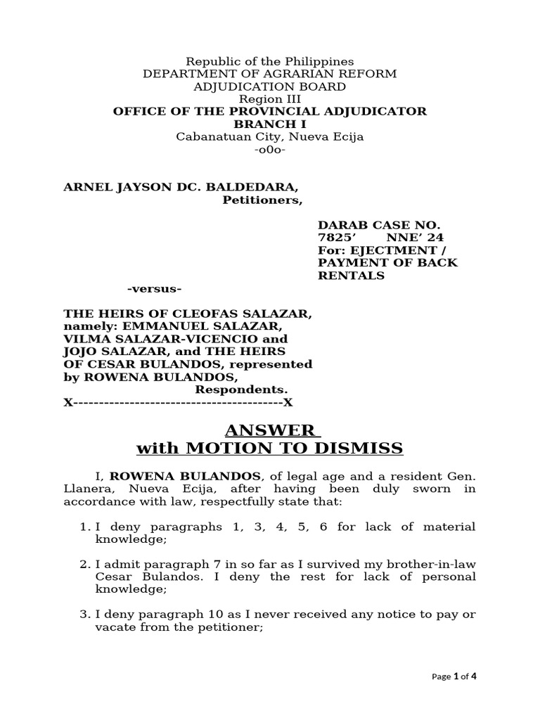 2024 DARAB Answer Bulandos | PDF | Legal Procedure | Government