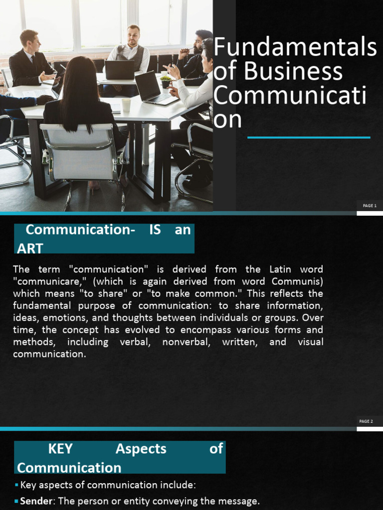 UNIT 1 - Introduction- Business Communication.pptx | PDF | Negotiation ...