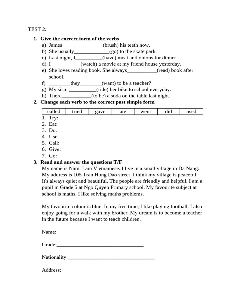 TEST 2 | PDF