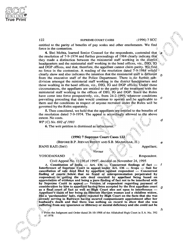 TP 1996 7 SCC 122 126 Daksharawat Ilcduacin 20241013 091602 1 5 | PDF | Supreme Court Of The ...