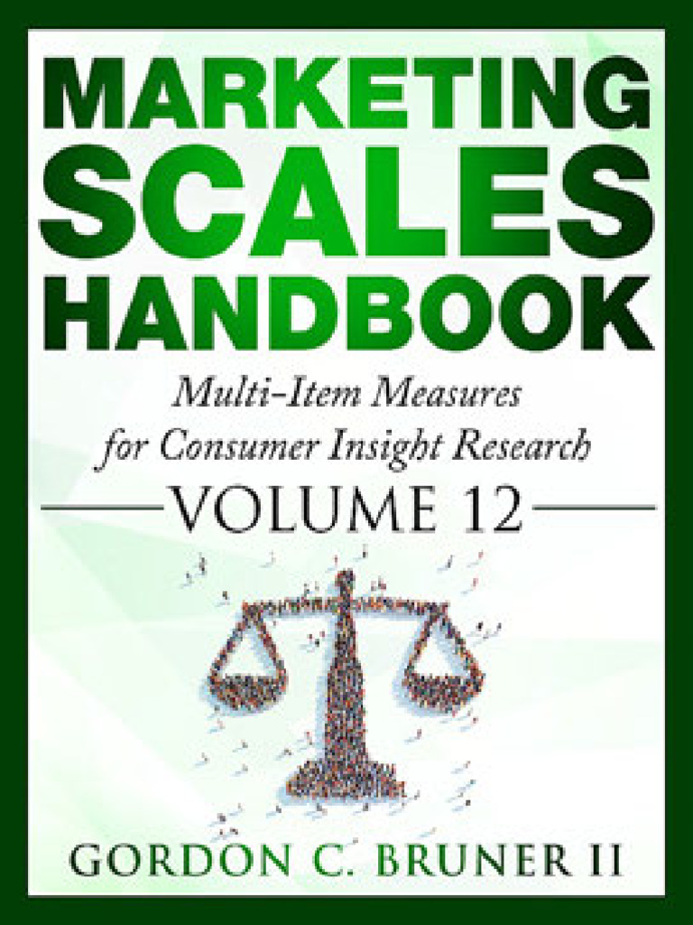 Marketing Scales Handbook Multi-Item Measures For Consumer | PDF ...