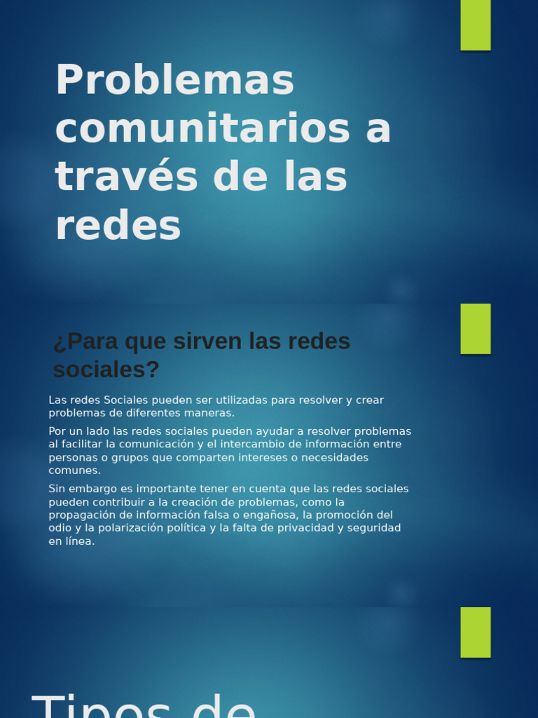 Problemas Comunitarios A Través de Las Redes | PDF
