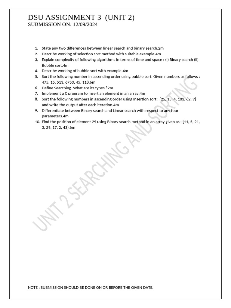 Dsu Assignment On Unit 2 | PDF | Computers