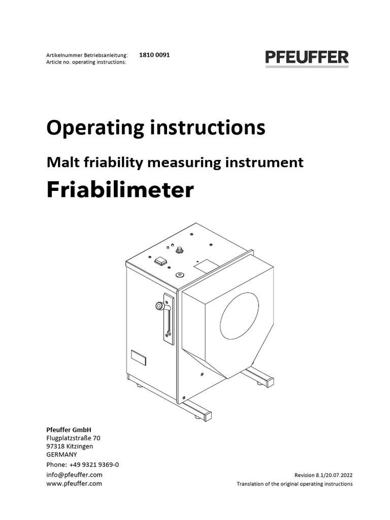 Friabilimeter Manual | PDF | Mains Electricity | Electricity