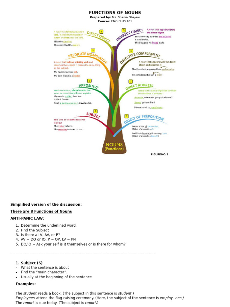 Understanding Noun Functions and Pronouns | PDF | Verb | Pronoun