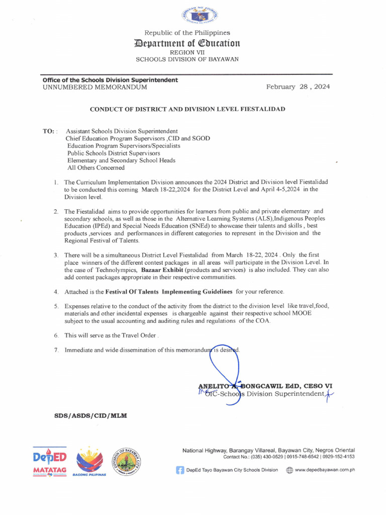 Unnumbered Memorandum Fiestalidad | PDF | Critical Thinking | Learning