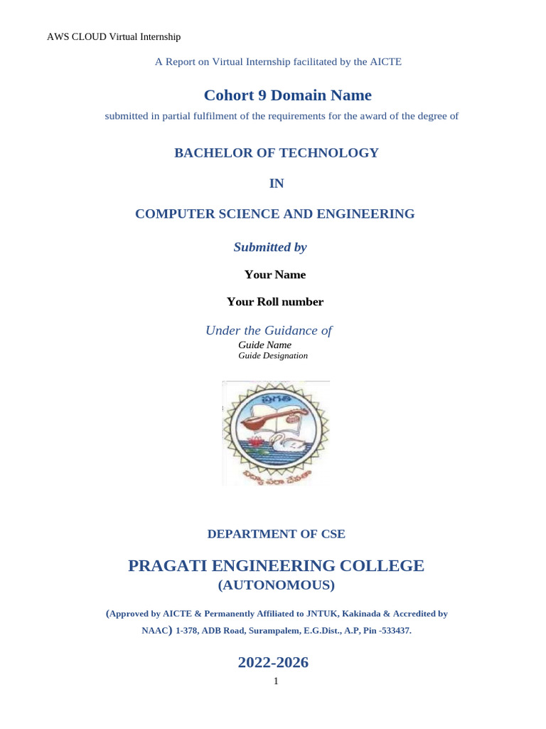 Format III Year 1 | PDF | Cloud Computing | Amazon Web Services