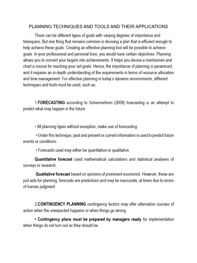 DAY 1 Report Org and Manage | PDF | Forecasting | Goal