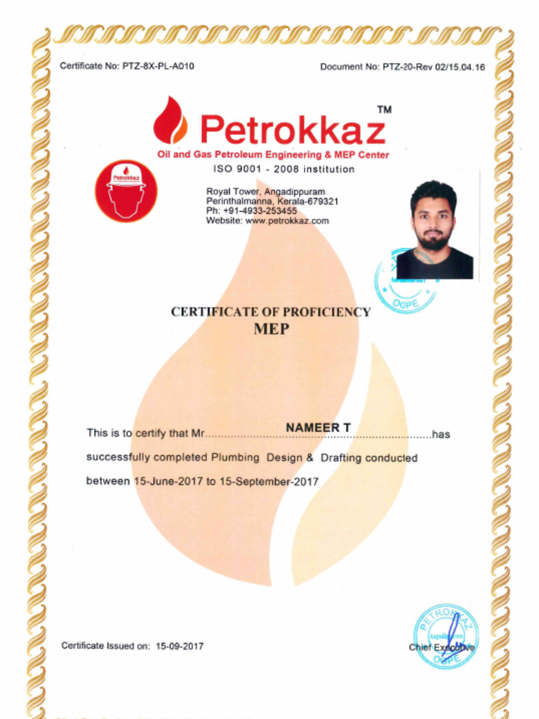MEP Certificate | PDF