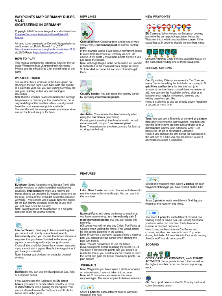 Waypoints Map Germany Rules v1.41 | PDF