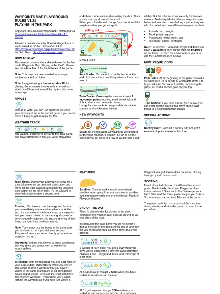 Waypoints Map Playground Rules v1.21 | PDF