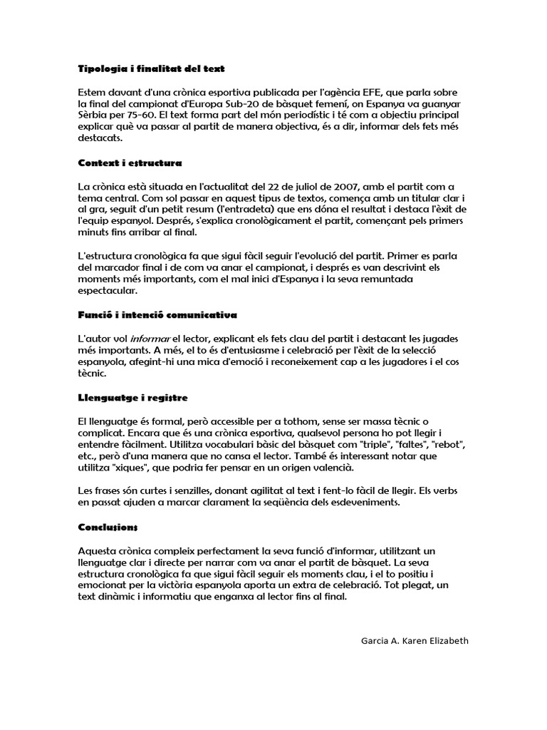 Comentari de Text | PDF