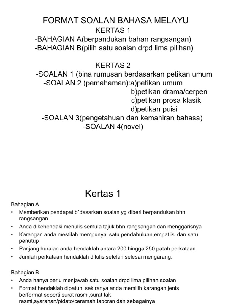 Format BM SPM | PDF