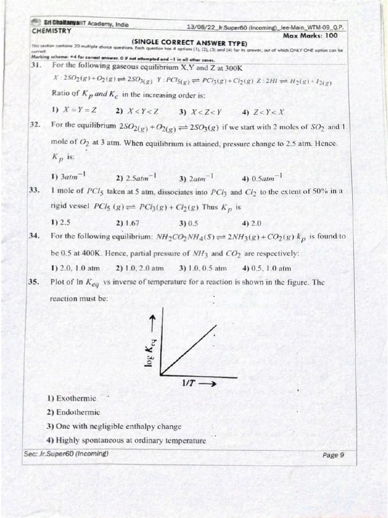 Chemical Equilibrium - Collage Paper | PDF