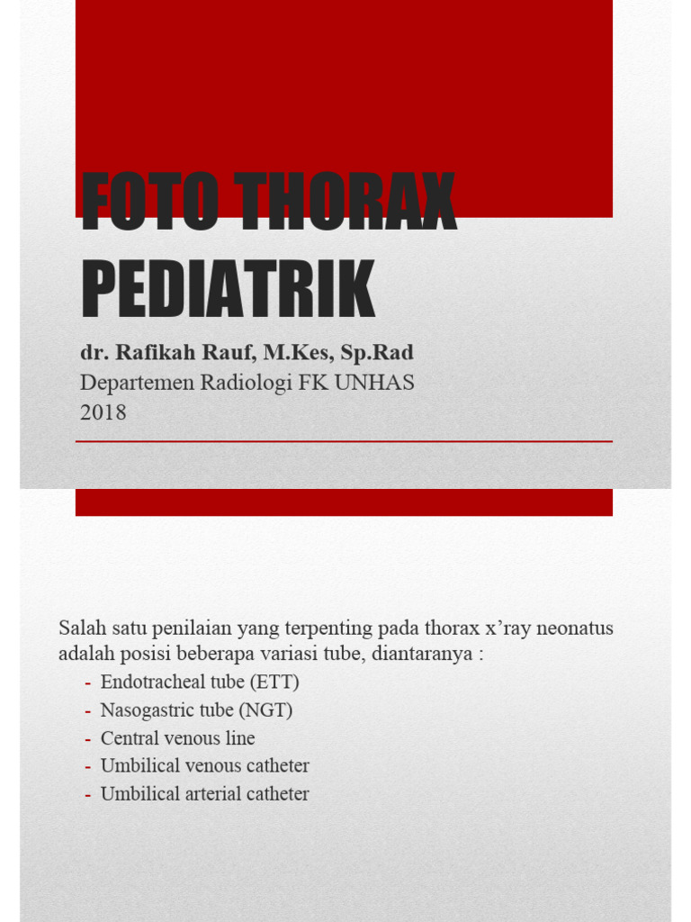 Foto Thorax Pediatrik | PDF