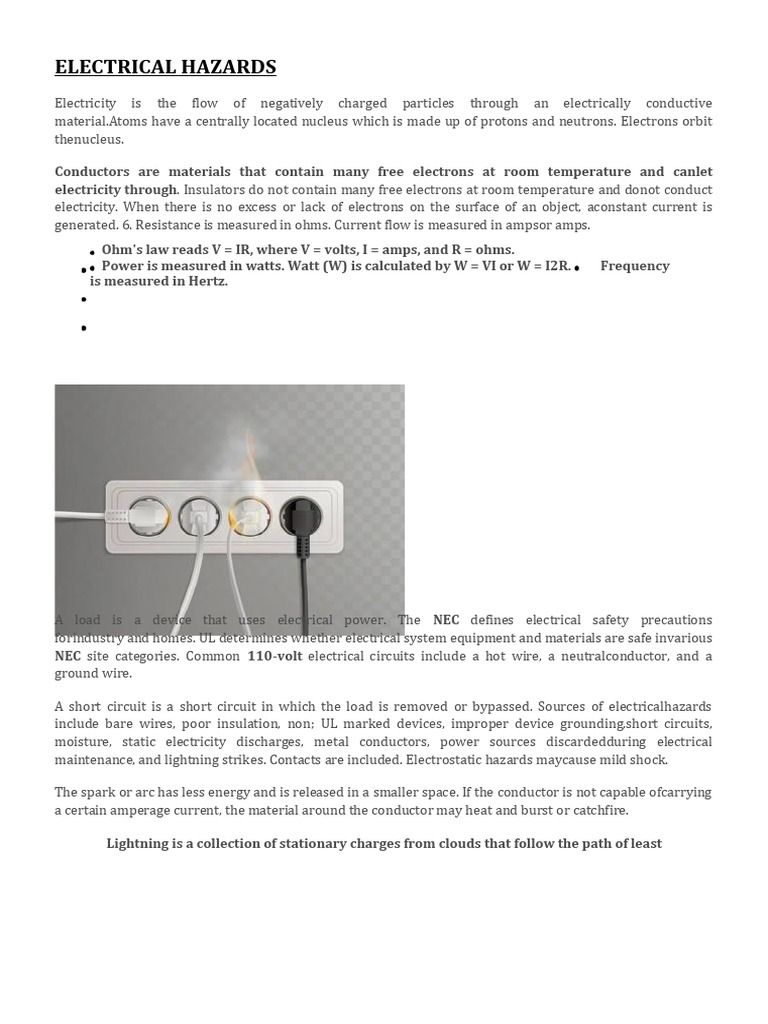 lesson 9 electrical-hazards (2) | PDF | Electricity | Personal Protective Equipment
