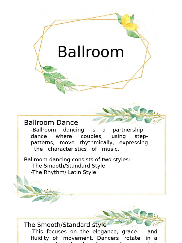 Ballroom Dance Styles Explained | PDF