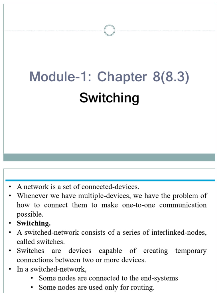Module-1 chapter-8 | PDF | Computer Network | Packet Switching