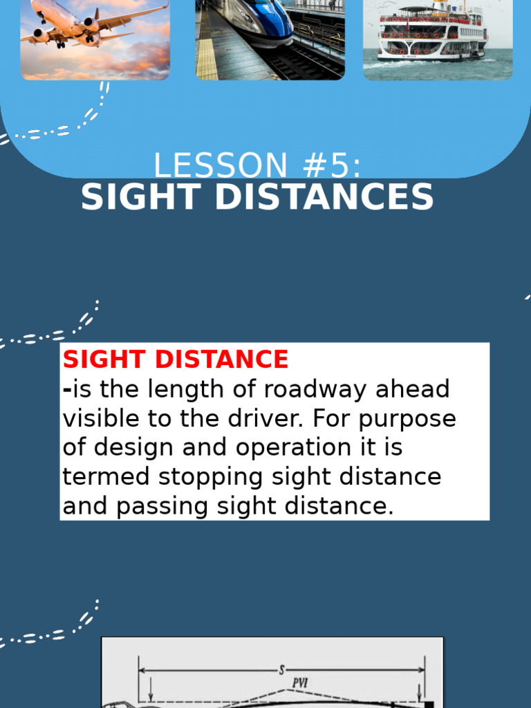 Lesson #5 Transportation Engineering | PDF | Distance | Foot (Unit)