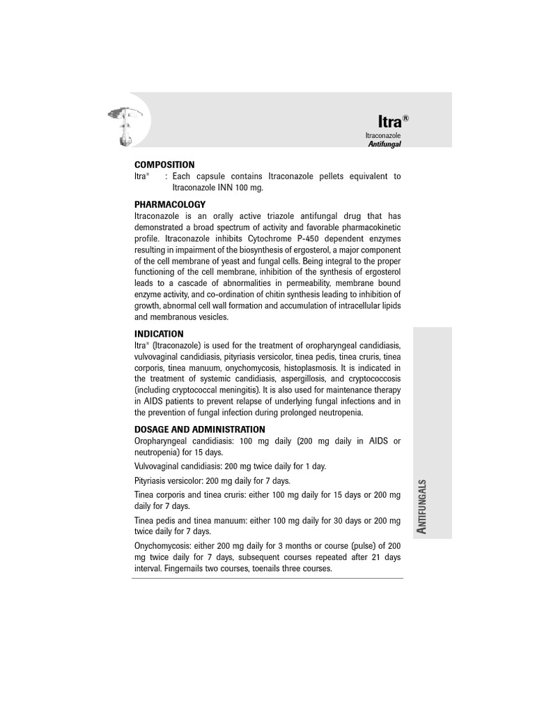 Itra | PDF | Pharmacology | Diseases And Disorders