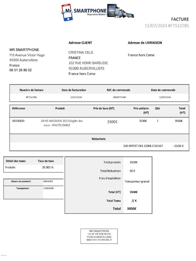Facture Devis Macbook | PDF