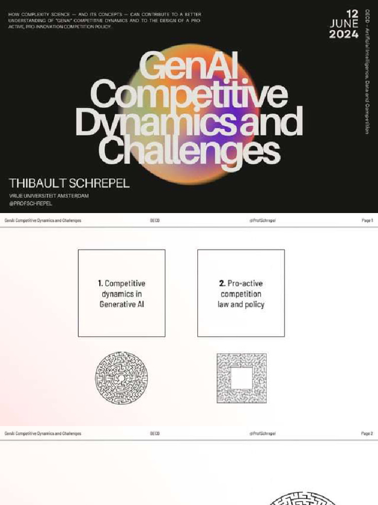 GenAi Competitive Dynamics and Challenges | PDF