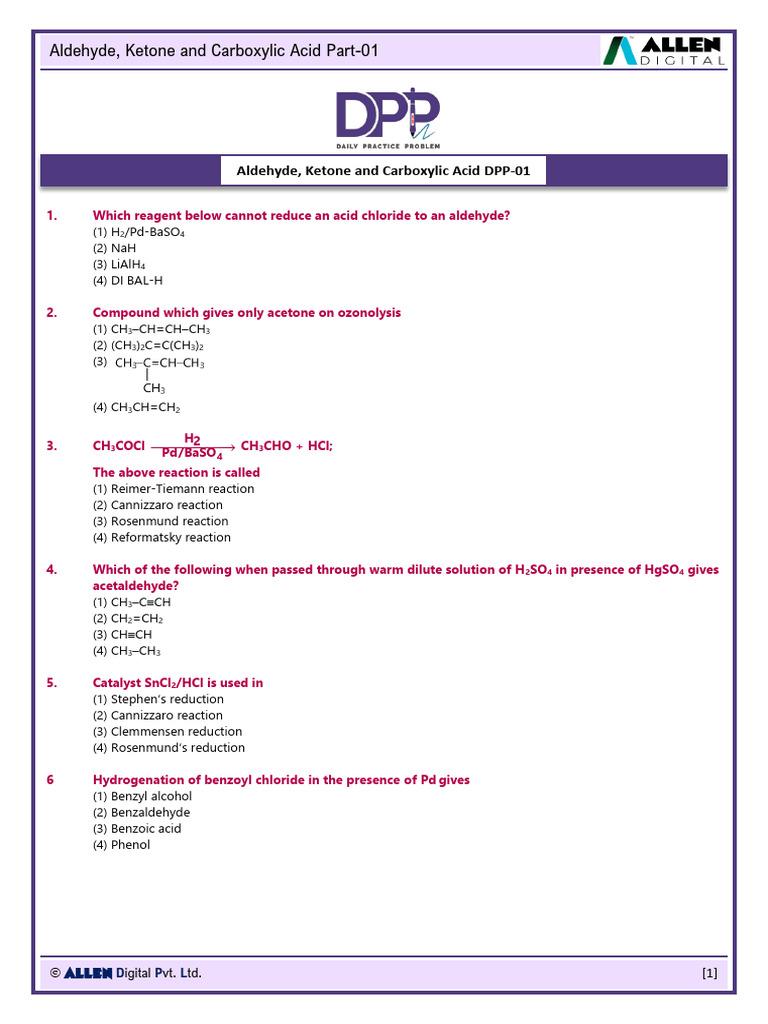dpp (1) | PDF | Aldehyde | Carboxylic Acid