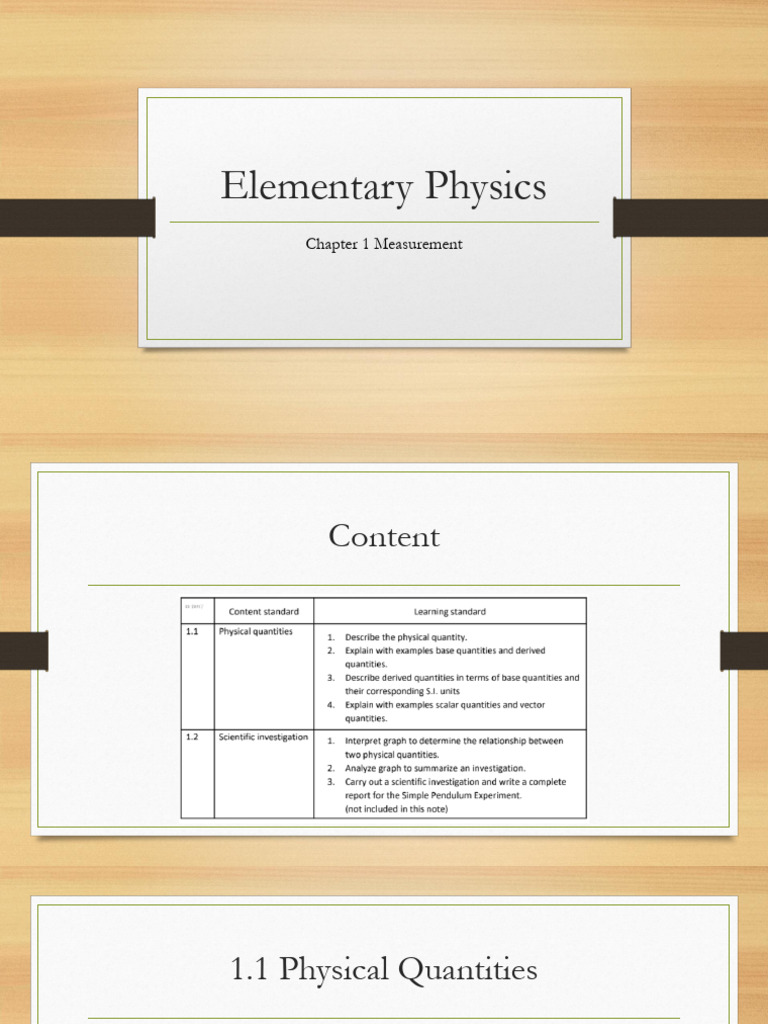 Elementary Physics chpt 1 | PDF | Velocity | Euclidean Vector