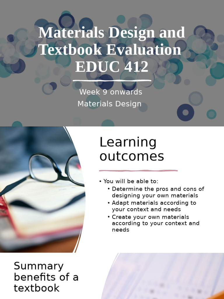 Materials design | PDF | Learning | Second Language